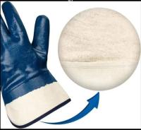 China Oil Proof Nitrile Coated Gloves 3/4 Half Coated Nitrile Safety Gloves for sale