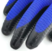 China 13  Gauge Nitrile Coated Gloves U3 Polyester Nylon Coated Gloves Zebra Liner for sale