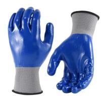 China OEM Fully Dipped Nitrile Gloves Polyester Nylon 25cm 26cm Water Resistant Work Gloves for sale