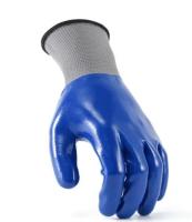 China OEM Fully Dipped Nitrile Gloves Polyester Nylon 25cm 26cm Water Resistant Work Gloves for sale