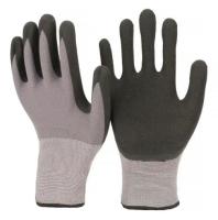 China 15 Gauge Nylon Spandex Liner With Sandy Nitrile Coated Safety Grip Industrial Safety Work Protection Hand Gloves for sale