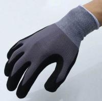 China 15 Gauge Nylon Spandex Liner With Sandy Nitrile Coated Safety Grip Industrial Safety Work Protection Hand Gloves for sale