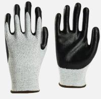 China OEM Grey Cut Resistance Gloves 13 Gauge Puncture Resistant Gloves Palm Coated for sale