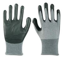 China OEM Grey Cut Resistance Gloves 13 Gauge Puncture Resistant Gloves Palm Coated for sale