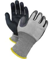 China Microfoam Nitrile A5 Cut Resistant Gloves Black Protective Gloves For Cutting for sale