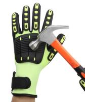 China HPPE Knitted Black Mechanic Gloves EN388 Cut 5 Safety Gloves For Oilfield Construction for sale