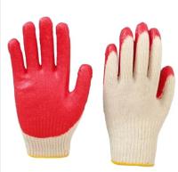 China 10 Gauge White Latex Coated Gloves Latex Dipped Work Gloves TC Seamless Liner for sale