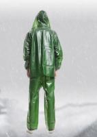 China Full PVC Rubber Raincoat Suits 100% Waterproof Rain Coat Men Work for sale