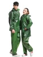 China Full PVC Rubber Raincoat Suits 100% Waterproof Rain Coat Men Work for sale