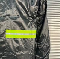 China OEM Black Mens Work Rain Coat Heavy Duty Rain Suits For Work for sale