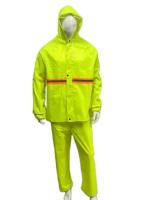 China Motorbikes Rider Fluorescent Rain Suit OEM Fluorescent Rain Gear for sale