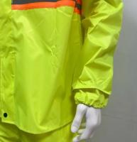 China Motorbikes Rider Fluorescent Rain Suit OEM Fluorescent Rain Gear for sale