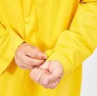 China Yellow Safety Raincoat Reflective Pvc Polyester Raincoat Workwear for sale