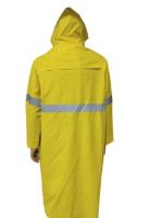 China Hooded Raincoat With Reflective Strips Yellow Reflective Raincoats Safety for sale