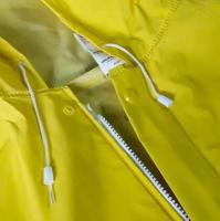 China Hooded Raincoat With Reflective Strips Yellow Reflective Raincoats Safety for sale