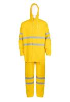 China PVC High Visibility Raincoat Jacket Pants Custom Reflective Rain Coat for sale