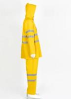 China PVC High Visibility Raincoat Jacket Pants Custom Reflective Rain Coat for sale