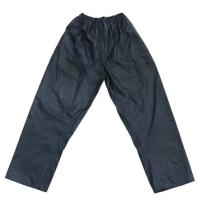 China Navy Blue Work Rain Coat Waterproof Polyester Pvc Coating Adult Rain Work Coat for sale