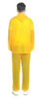 China Korean Style Rain Coat High Vis Yellow PVC Rain Suit With Hood for sale