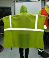 China PVC Coating Reflective Safety Raincoat Fluorescent High Vis Raincoat Waterproof for sale
