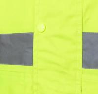 China 150D Oxford Reflective Safety Rainwear Fluorescent Green Windbreaker for sale
