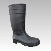 China Oil Proofing Safety Rain Boots Black Women'S Steel Toe Rubber Boots for sale