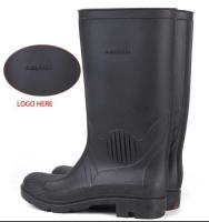 China Ankle Protecting Mens Rubber Work Boots Sturdy Gripped Safety Toe Rain Boots for sale