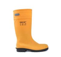 China Green PVC Steel Toe Rubber Boots Anti Slip Steel Toe Waterproof Boots for sale