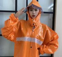 China 100% PVC Reflective Rain Suit Heat Welding Rain Coat Motorcycle Suit Waterproof for sale