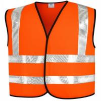 China High Visibility Safety Vest with 2 Inches Reflective Strip Up To 1000 Feet Visibility and 60/80/100g Weight Options for sale