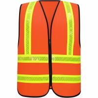 China High Visibility Safety Vest with 2 Inches Reflective Strip Width and Waterproof Weather Resistance for Up To 1000 Feet Visibility for sale