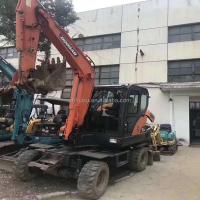 China excellent performance for Doosan 60w used wheeled excavator second hand wheeled excavator doosan DX60W for sale