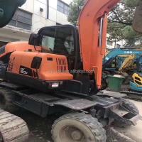 China excellent performance for Doosan 60w used wheeled excavator second hand wheeled excavator doosan DX60W for sale