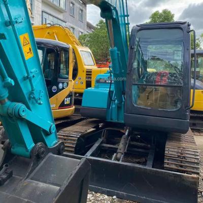 China Micro mini excavator Kobelco 75 second hand small digger used machinery 7.5 ton excavadora usa China garden excavator for sale