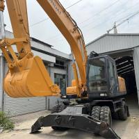 China working condition used wheel excavator Hyundai 210-7 on sale for sale