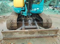 China Japan quality used excavator Kubota 155 small 5.5 ton mini second hand crawler excavator with blade and breaker line for sale