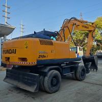 China HYUNDAI 210W-9 210w-7 Second Hand Excavator Wheeled Used Excavator for sale