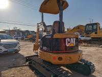 China Used  mini excavator  CAT303 without driving cab hand earth digger China mini digger for sale