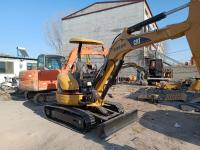 China Used  mini excavator  CAT303 without driving cab hand earth digger China mini digger for sale
