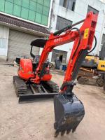 China 0.15m3 Bucket Red Color Mini Used Excavator Kubota U35 Second Hand Mini Excavator for sale