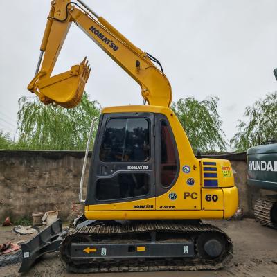 China Second Hand Crawler Excavator Japan Made Used Komatsu Pc60-7 6 Ton for sale