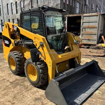 China used Slip machine CAT 246D3 Caterpillar wheel excavator japan original wheel excavators for sale