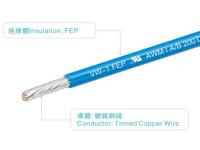 China 300V/200C UL758 FEP Insulated Wire AWM1332 20AWG Black Robot UAV Heater for sale