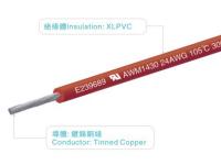 China AWM1430 Xlpvc Wires UL1430 24AWG 300V/105C Red Internal Wiring for sale