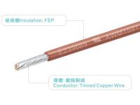 China UL758 AWM1591 FEP Wire 20AWG 300V/150C Brown For Heater / Industrial Power for sale