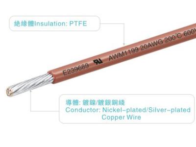 China AWM1199 PTFE FEP Insulated Wire UL758 16AWG 600V/200C Black For Heater Home for sale