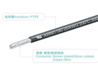 China UL1180 PTFE Wires 300v 200C  22AWG FT1 Black For Industrial Machine for sale