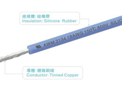 China UL3134 silicone rubber cables 14AWG 600V/150C FT2 yelow/green robot  home appliance light for sale