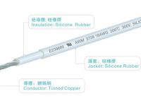 China UL3728 Silicone Rubber Wires 300v 200C 16AWG FT2  Black Home Appliance Lighting for sale