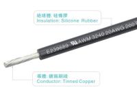 China UL3240 Silicone Rubber Wires 600v 200C 20AWG Black Home Appliance Uav Lighting for sale